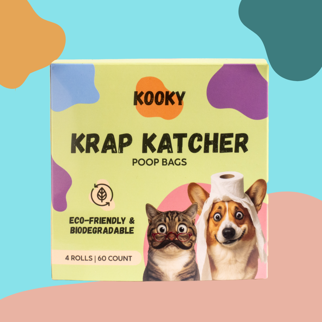 Kooky Krap Katcher – Biodegradable Dog & Cat Poop Bags + Dispenser ...