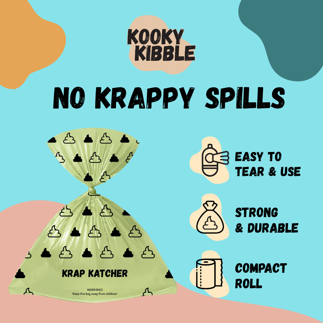 Kooky Krap Katcher – Biodegradable Dog & Cat Poop Bags + Dispenser ...